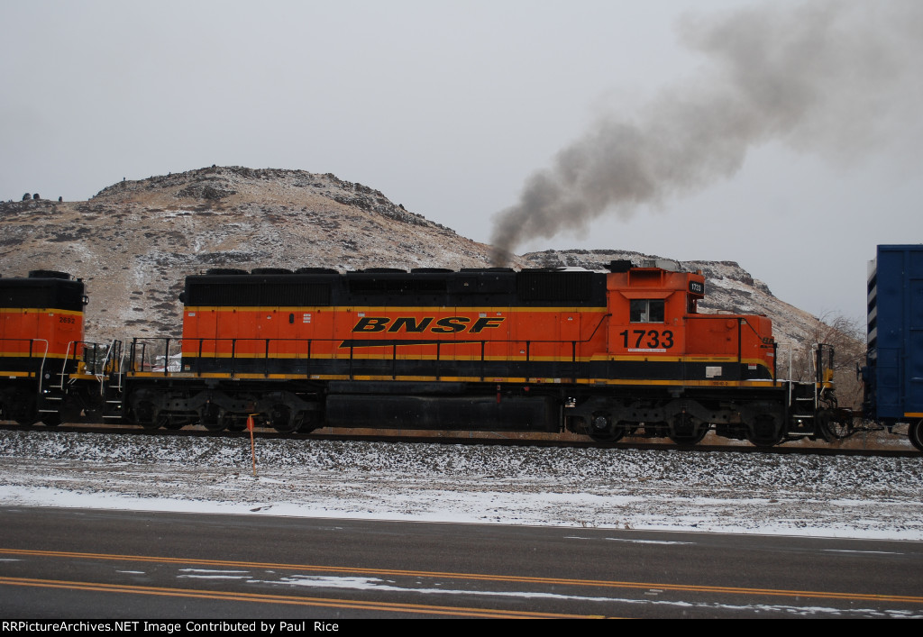 BNSF 1733 WORKING HARD